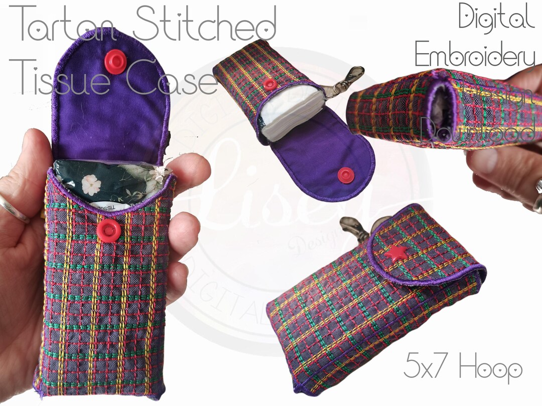 5x7 Stitched Tissue Case, DIGITAL PATTERN, Snot Rags, Tissue Case, ITH ...