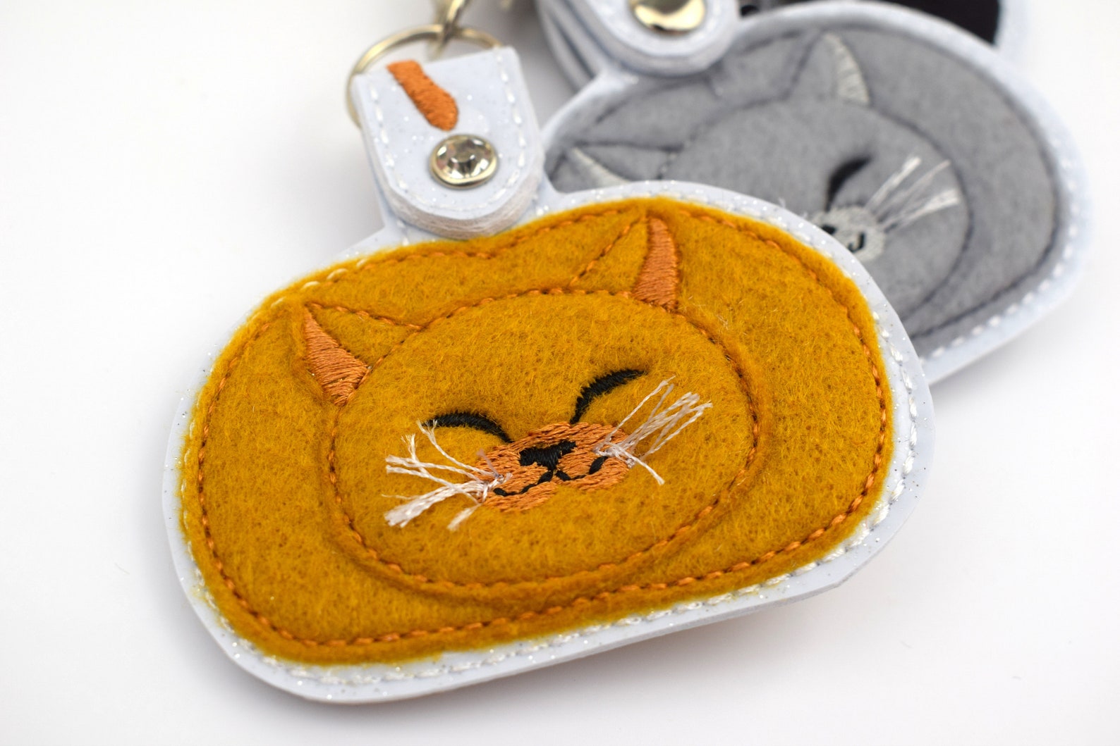 Digital File Fat Cat Key Fob Double Sided Cat Fat Bum Cat - Etsy