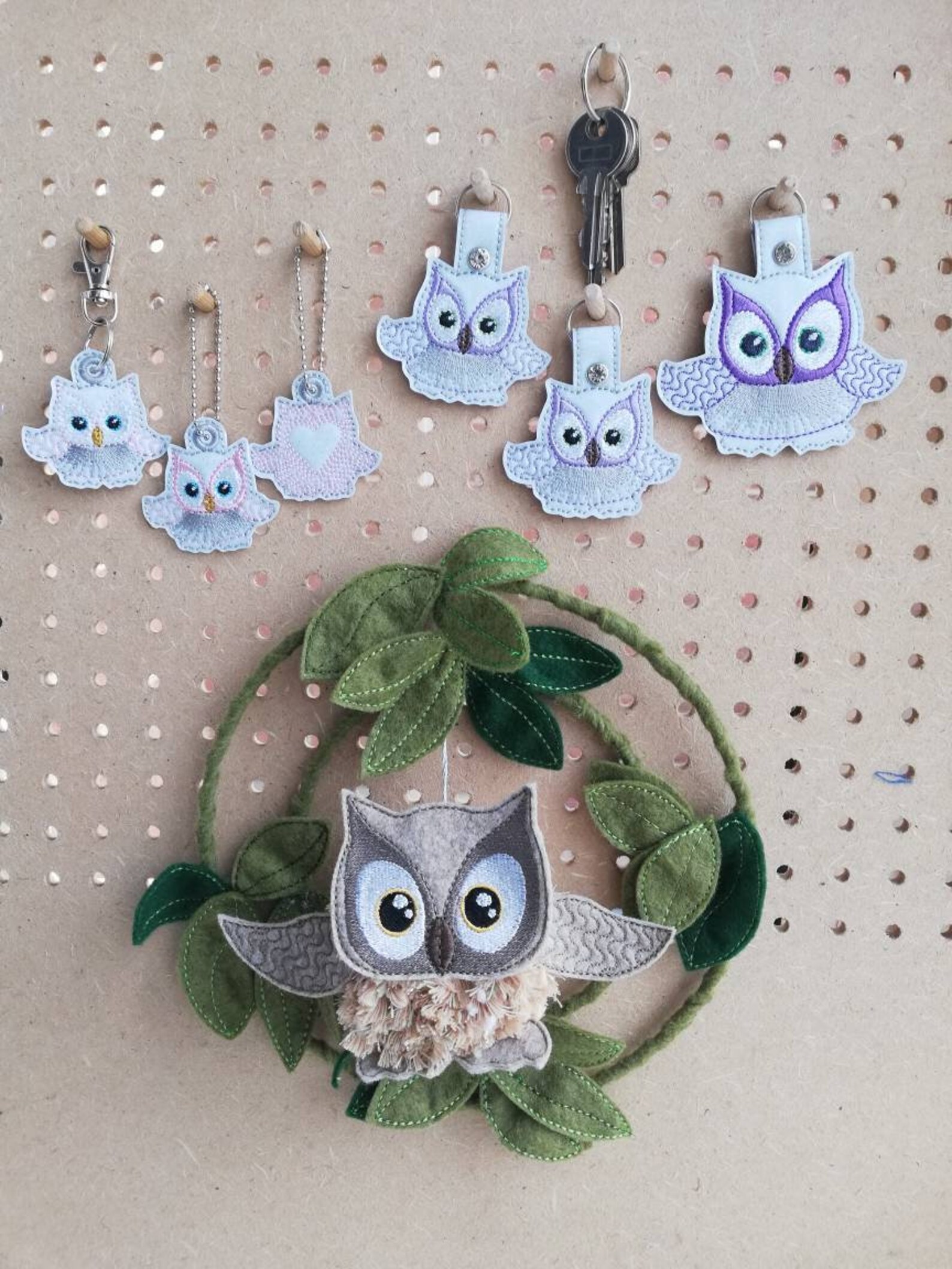 DIGITAL PATTERN Owl Embroidered Set 3 Small Open Winged - Etsy