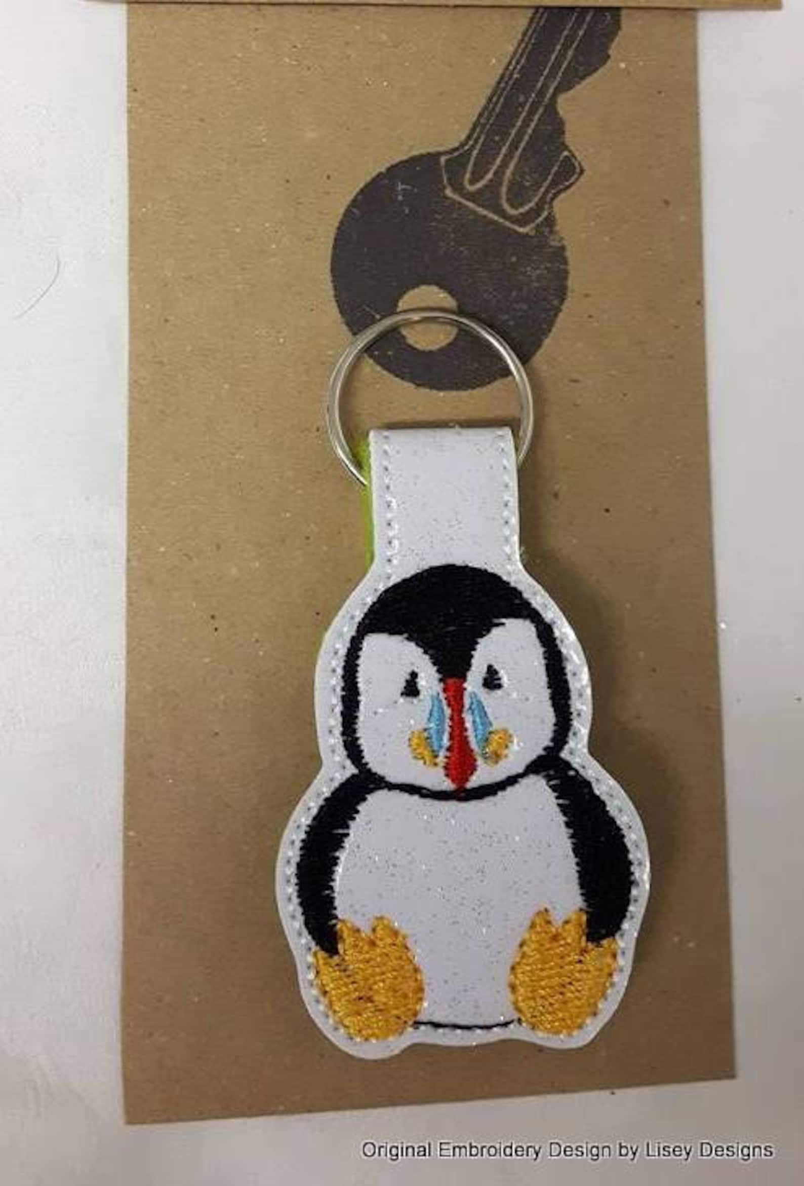 Digital File, 4x4, ITH, 2 Puffin, Key Fobs, Lisey Designs, Embroidery ...