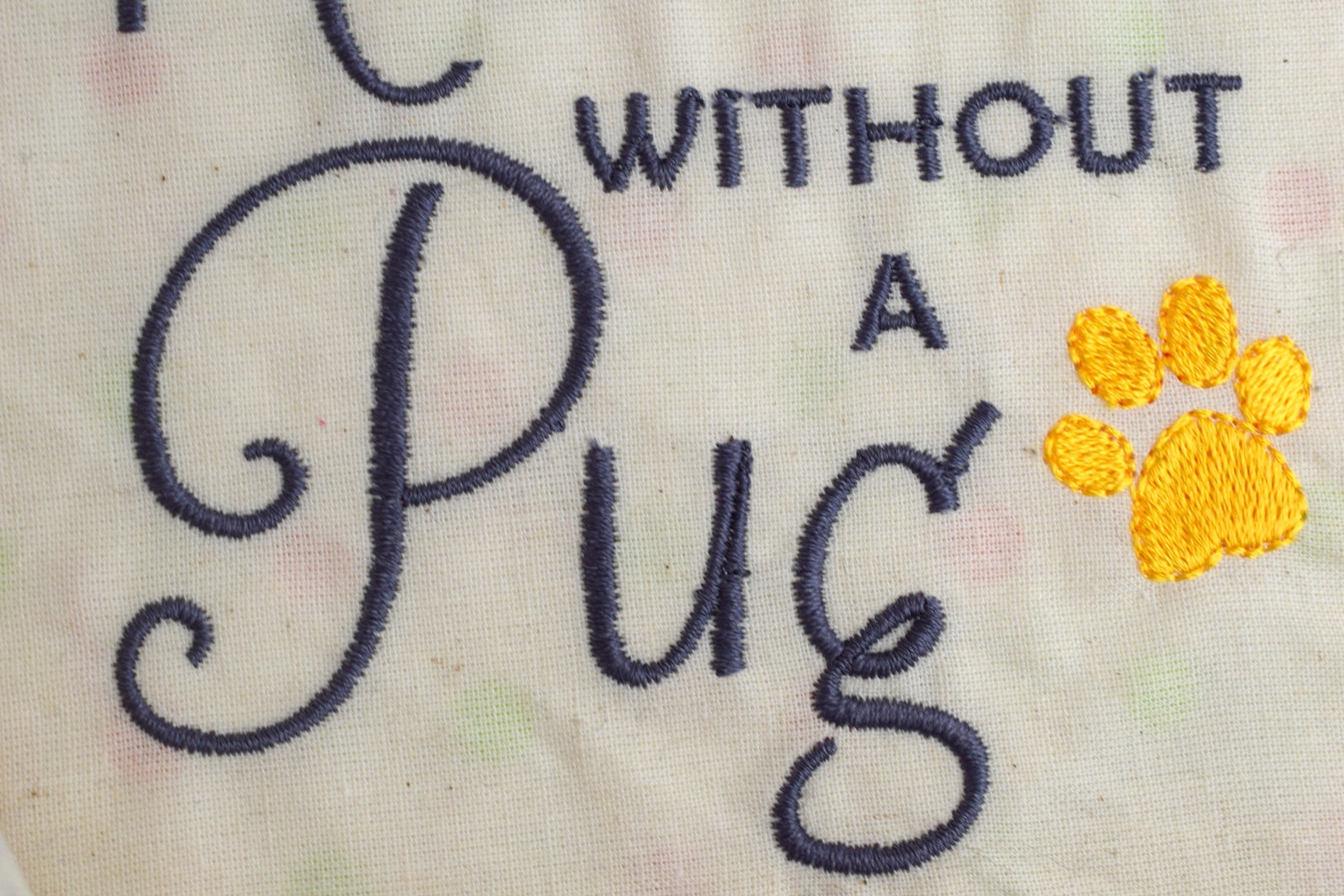 Digital File, Pug, Raw Edge Applique, Machine Embroidery, 2 Part Design ...