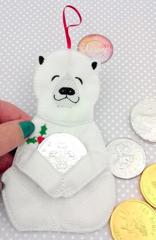 Digital File Polar Bear Christmas Hanging Decoration Felt | Etsy