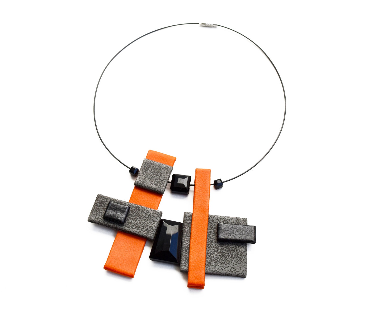 Artistic Abstract Necklace Minimalist Geometric Composition - Etsy