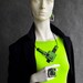 Green and Black Jewelry Set, Two Side Necklace, Asymmetric Necklace ...