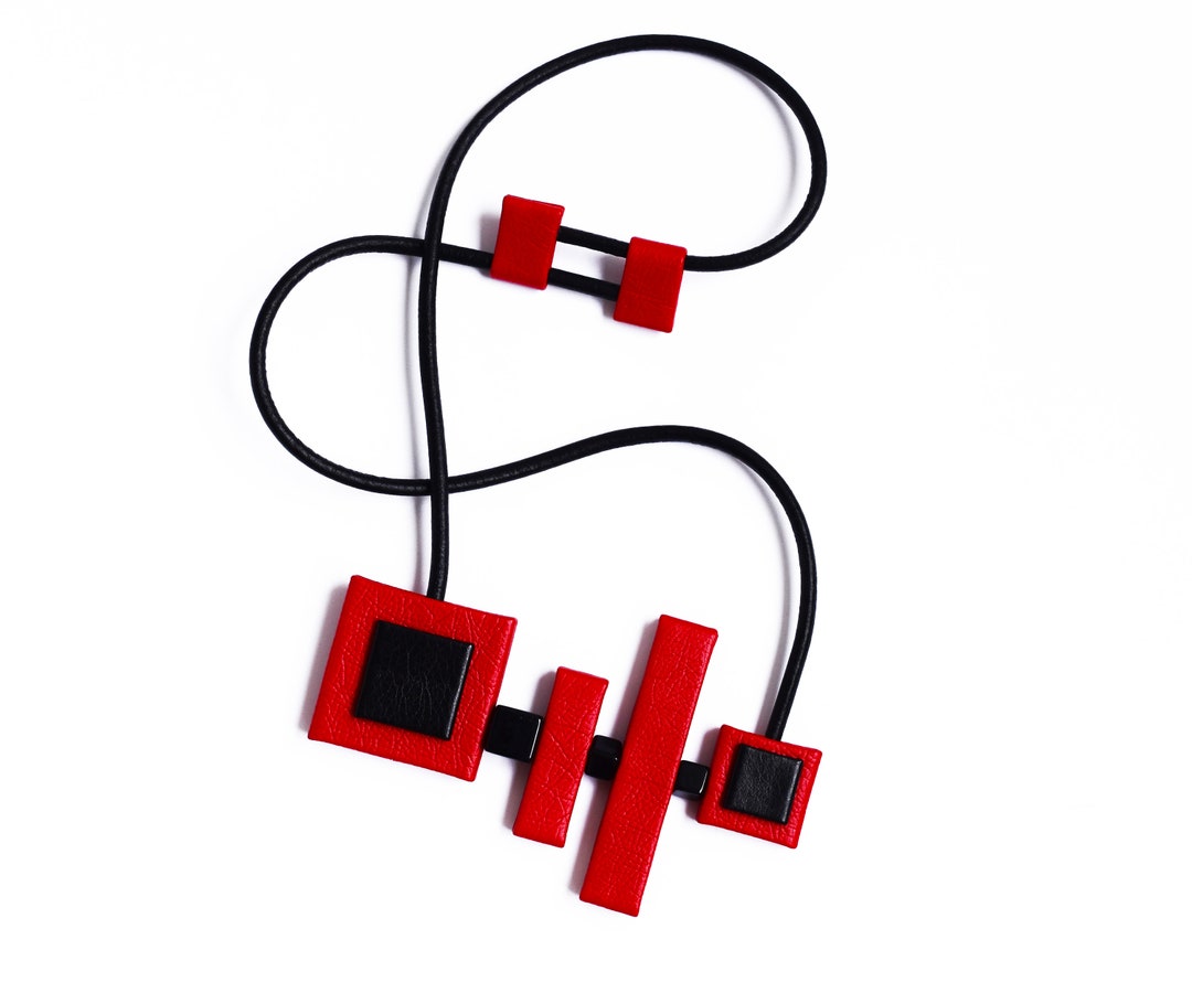 Geometric Adjustable Necklace, Unusual Contemporary Necklace ...