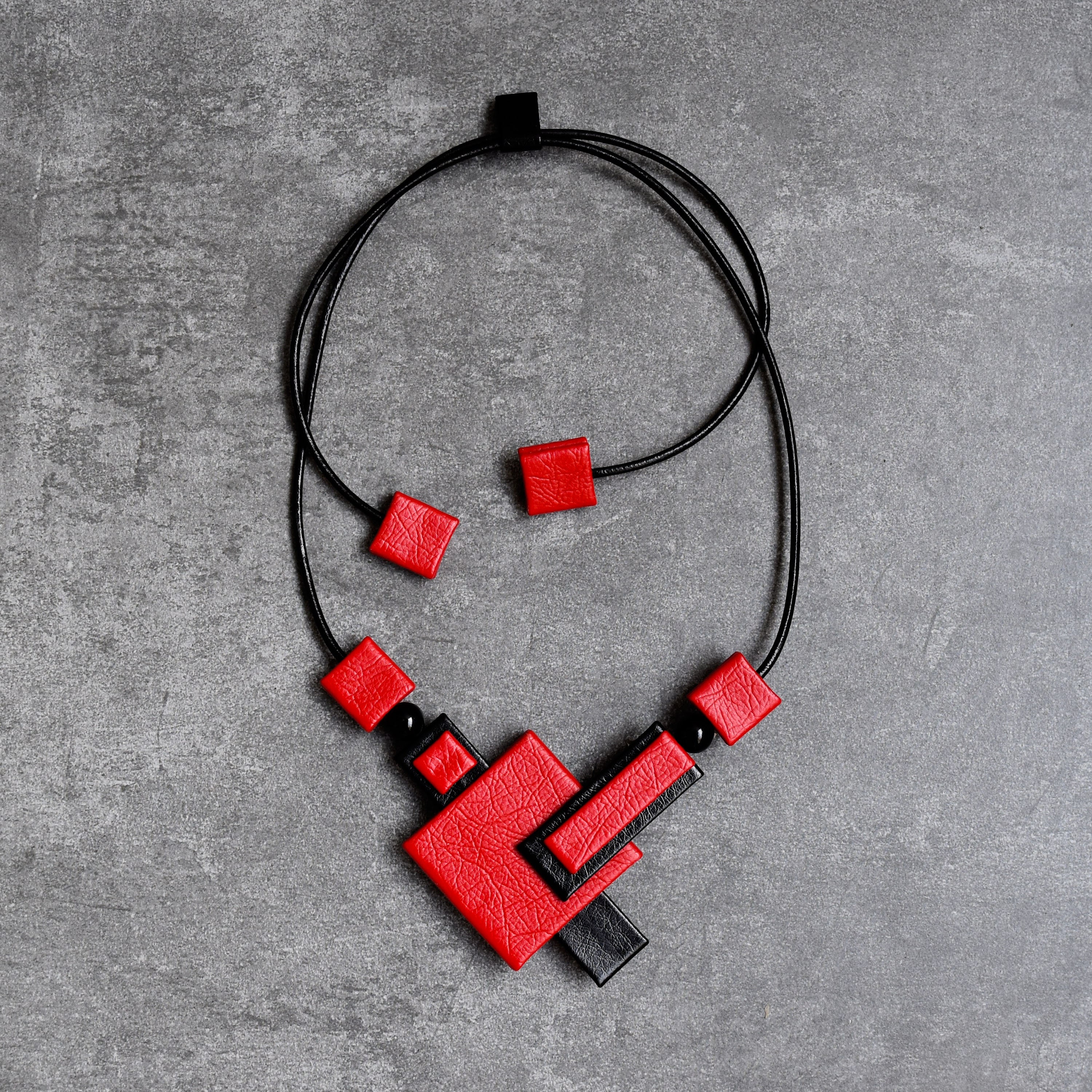 Geometric Mix Two Side Necklace Asymmetric Necklace - Etsy
