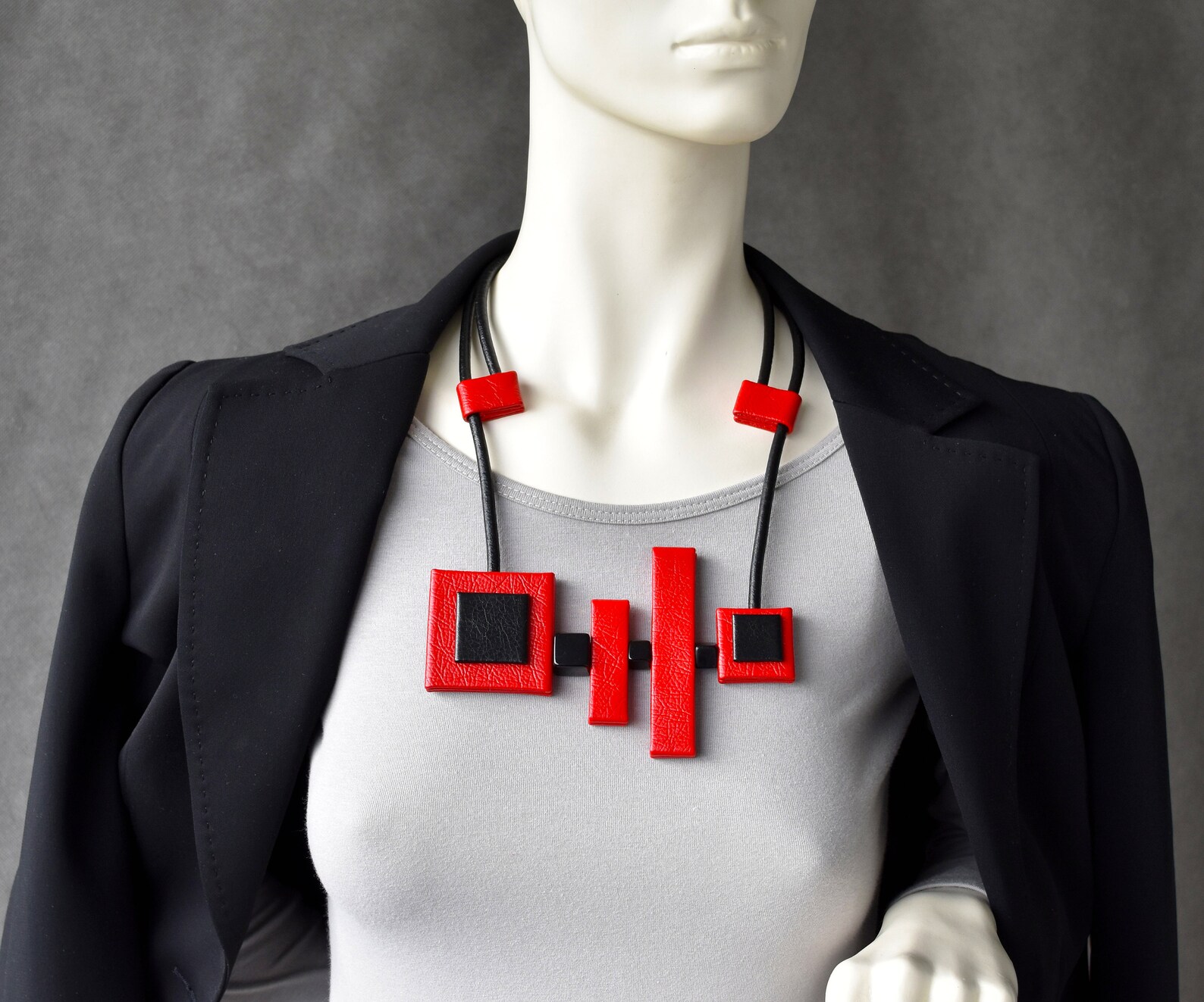 Geometric Adjustable Necklace Unusual Contemporary Necklace - Etsy