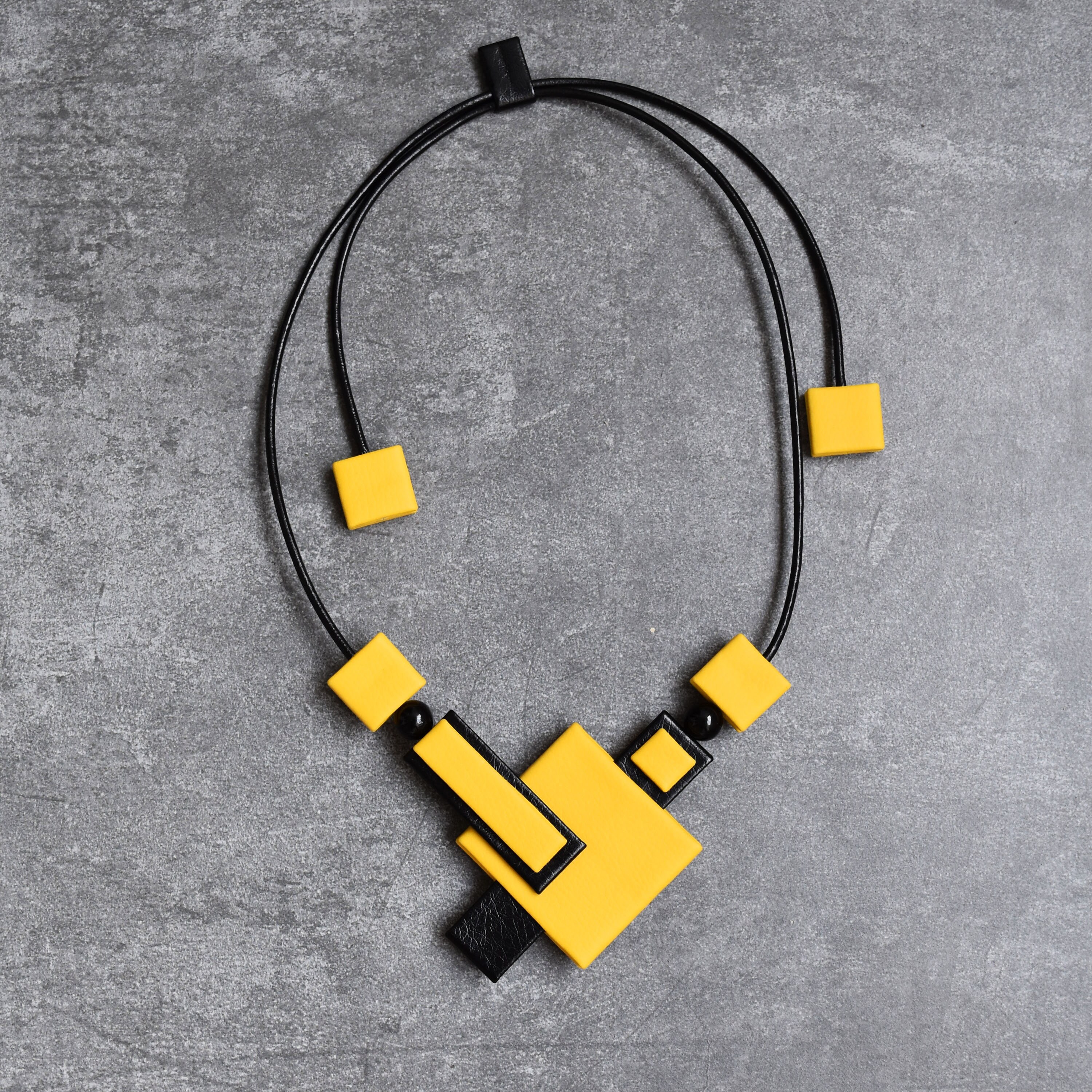 Geometric Mix Two Side Necklace Asymmetric Necklace - Etsy