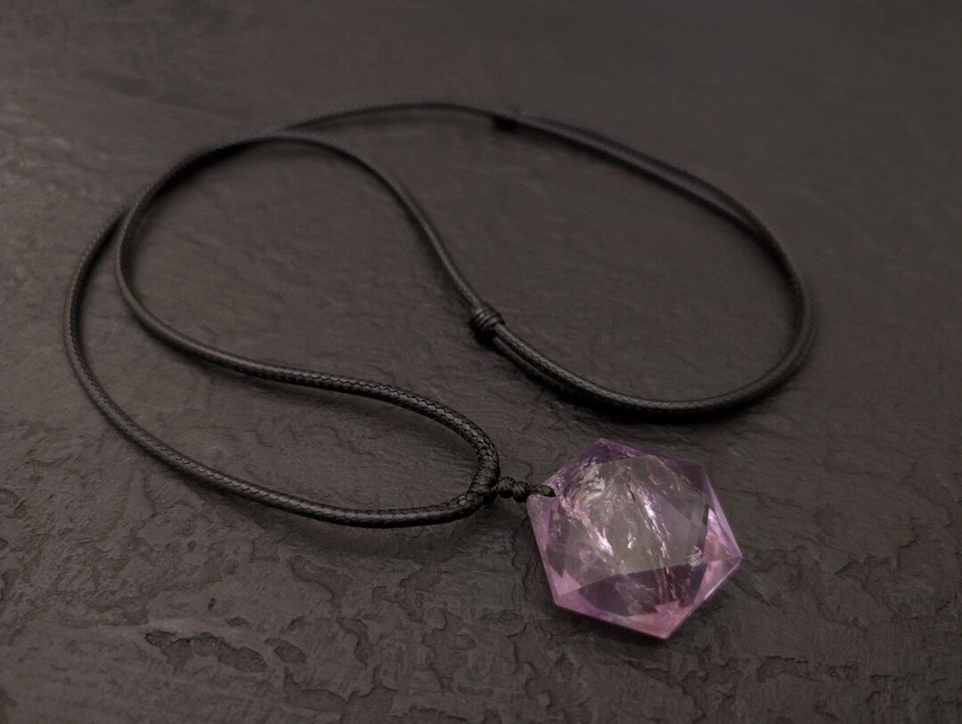 Amethyst Pendant Necklace Hexagonal Star Natural Genuine Brazilian ...