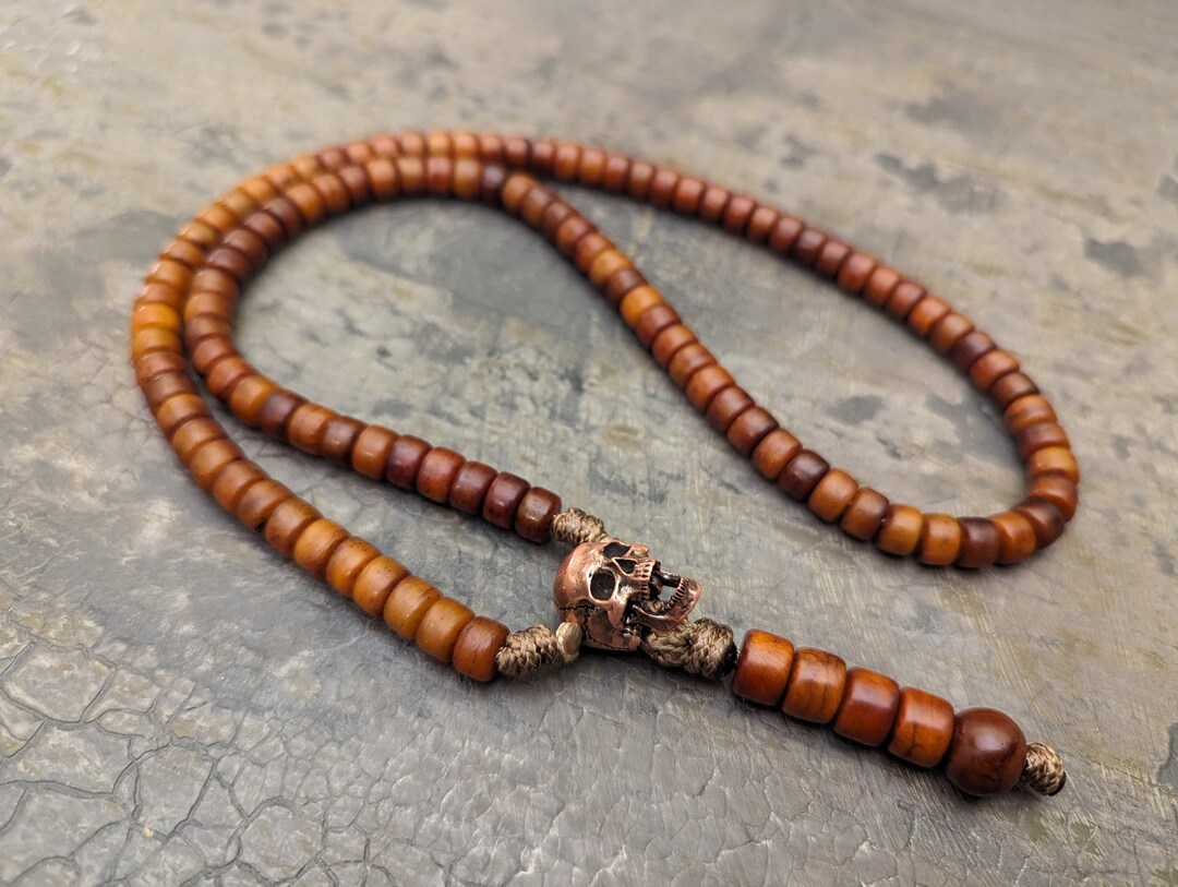 Skull Kali Mala Necklace Rosary 108 Prayer Beads Natural - Etsy