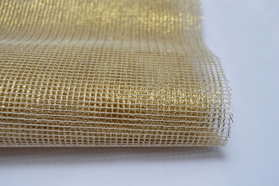 Metallic Jute Mesh Fabric Gold Net Fabric Very Shiny Decor - Etsy