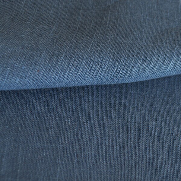 Navy Blue Linen Fabric - Etsy
