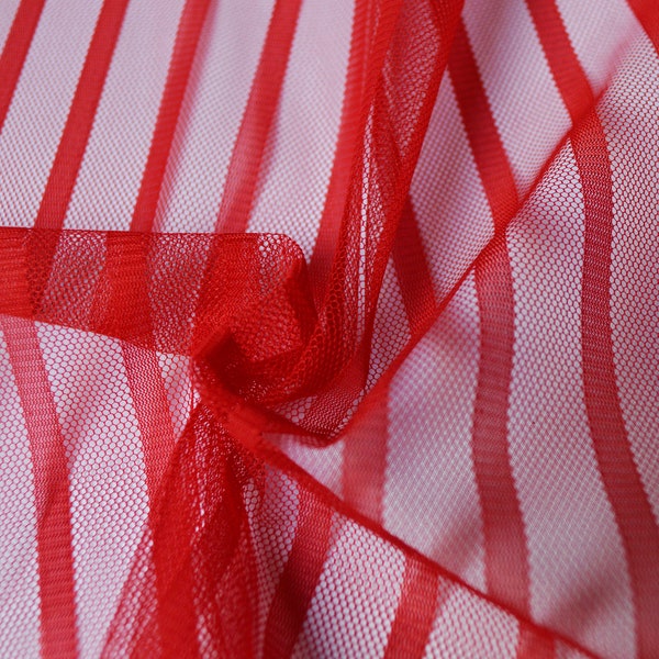 Striped Black Mesh Fabric - Etsy