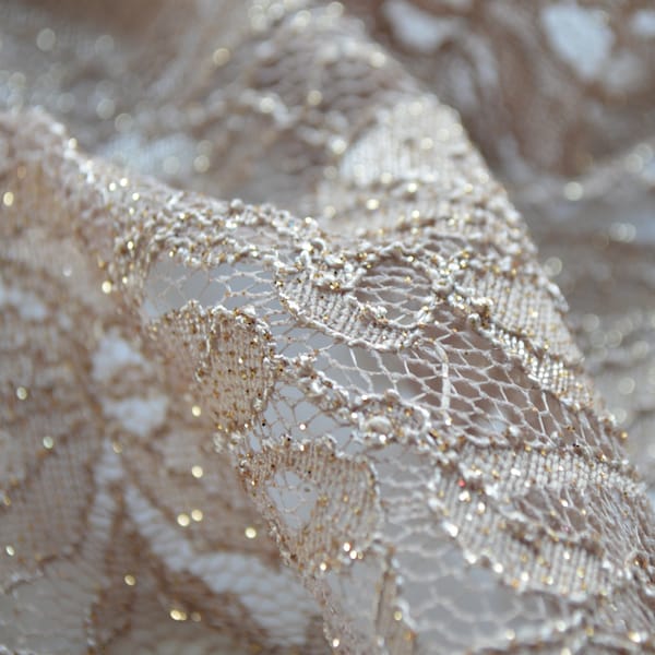 Gold Lace Fabric - Etsy