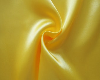 Yellow Satin Fabric | Etsy