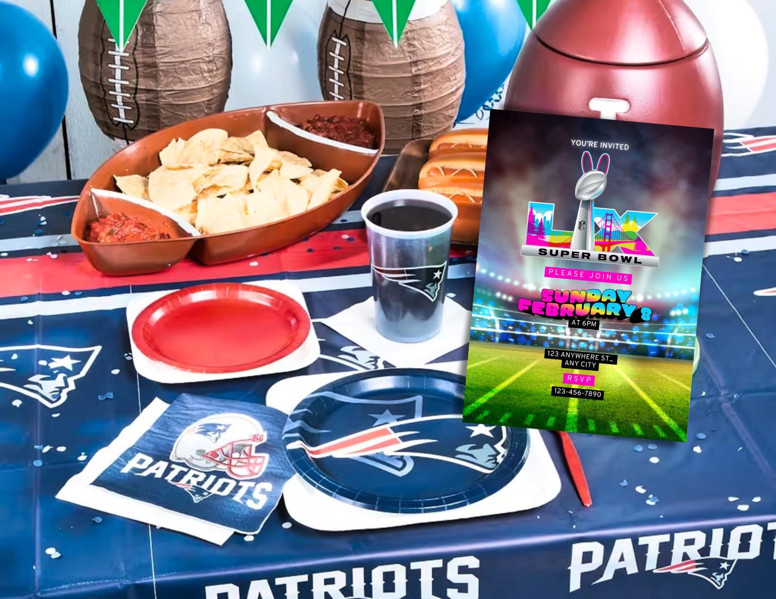Super Bowl LX Party Invitation Printable - Customize Yourself! - Etsy