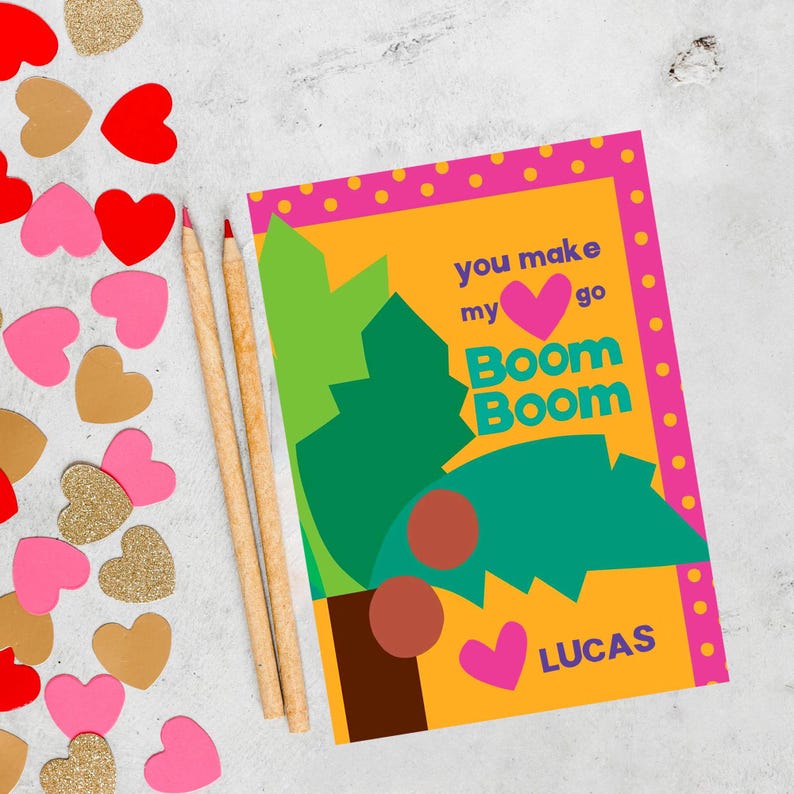 Chicka Chicka Boom Boom Themed Valentine's Day Card Printable - Etsy