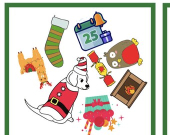 Christmas Spot It Game | Etsy