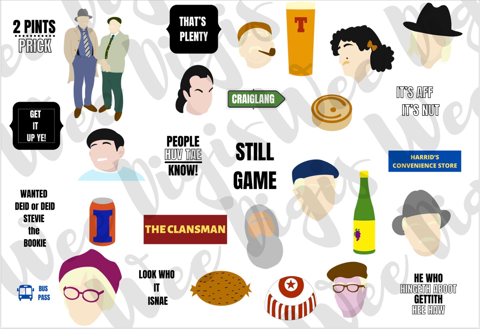 Still Game Clipart PNG X 30 - Etsy Australia