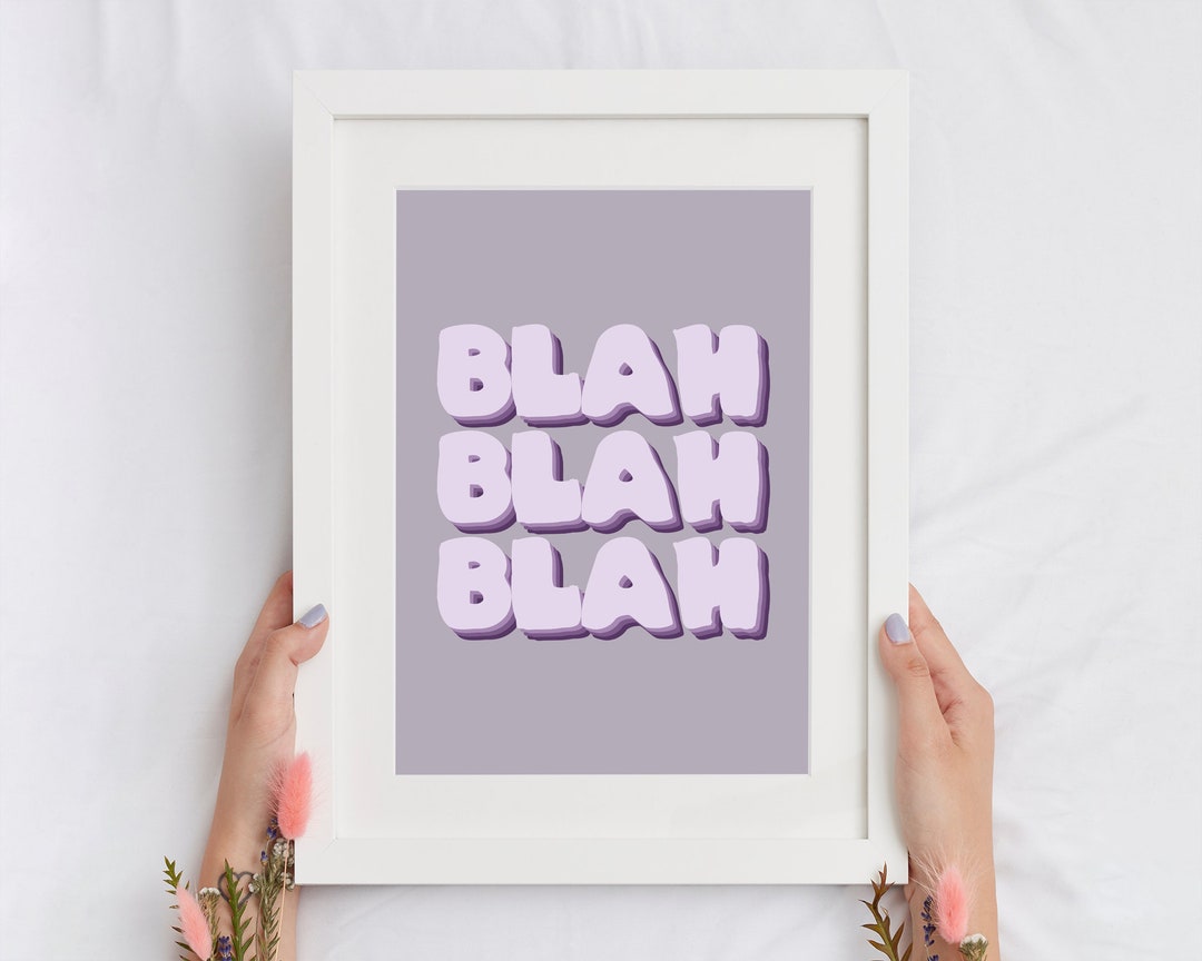 Olivia Rodrigo Poster Print Blah Blah Blah Bad Idea Right - Etsy