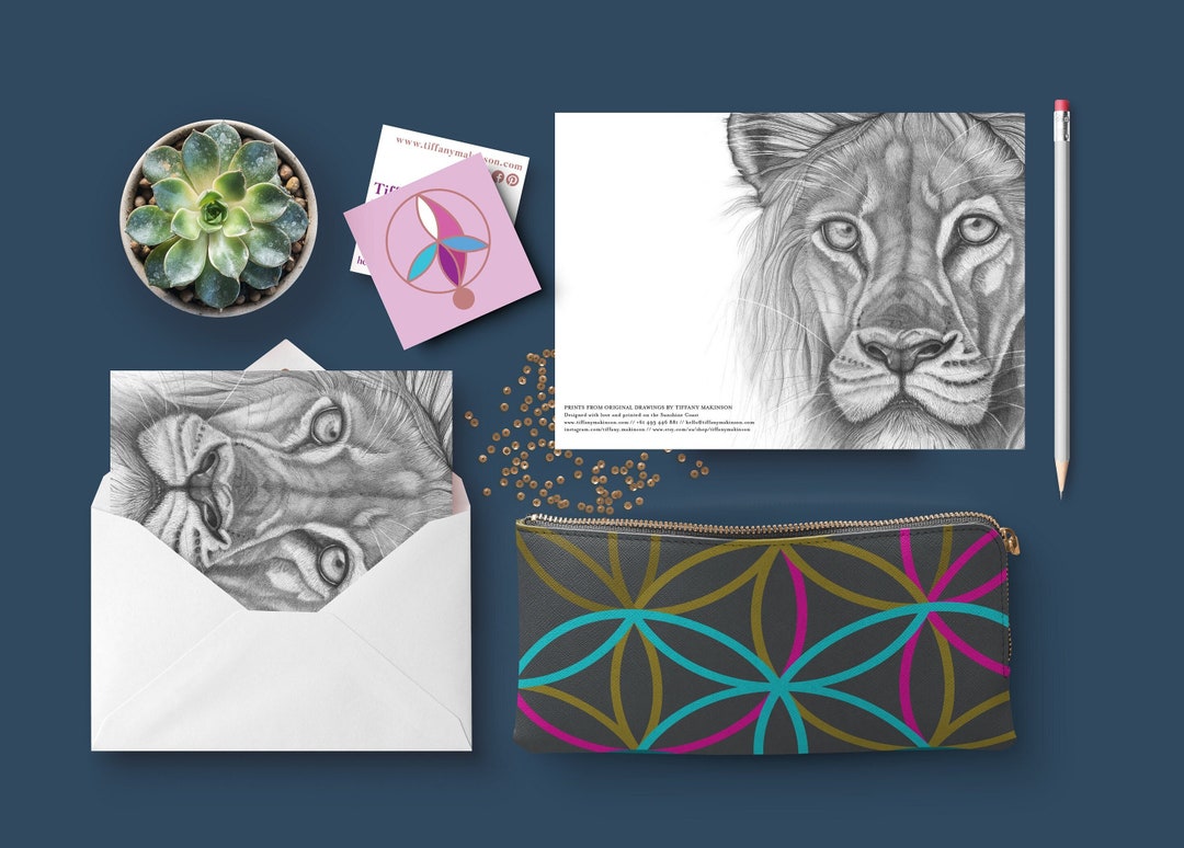 Majestic Cecil the Lion Graphite Pencil Wildlife Drawing Spirit Animal ...