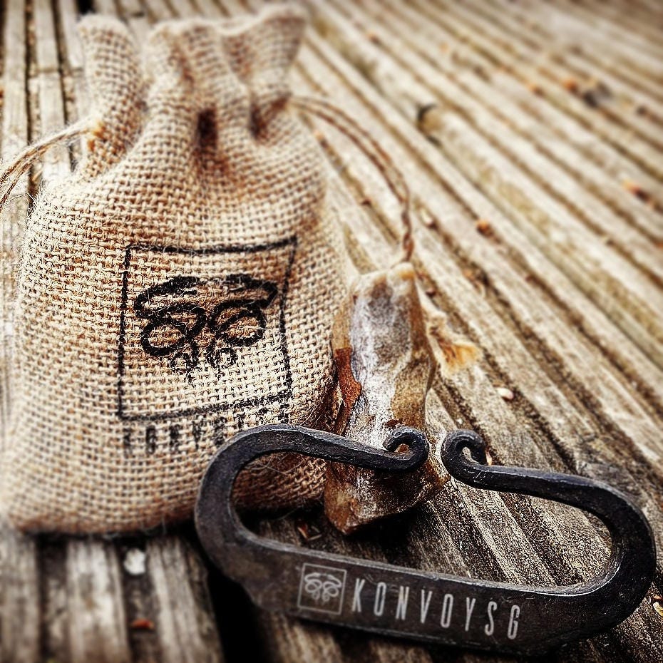 English Flint and Steel Fire Striker Traditional Hand Forged With Char ...