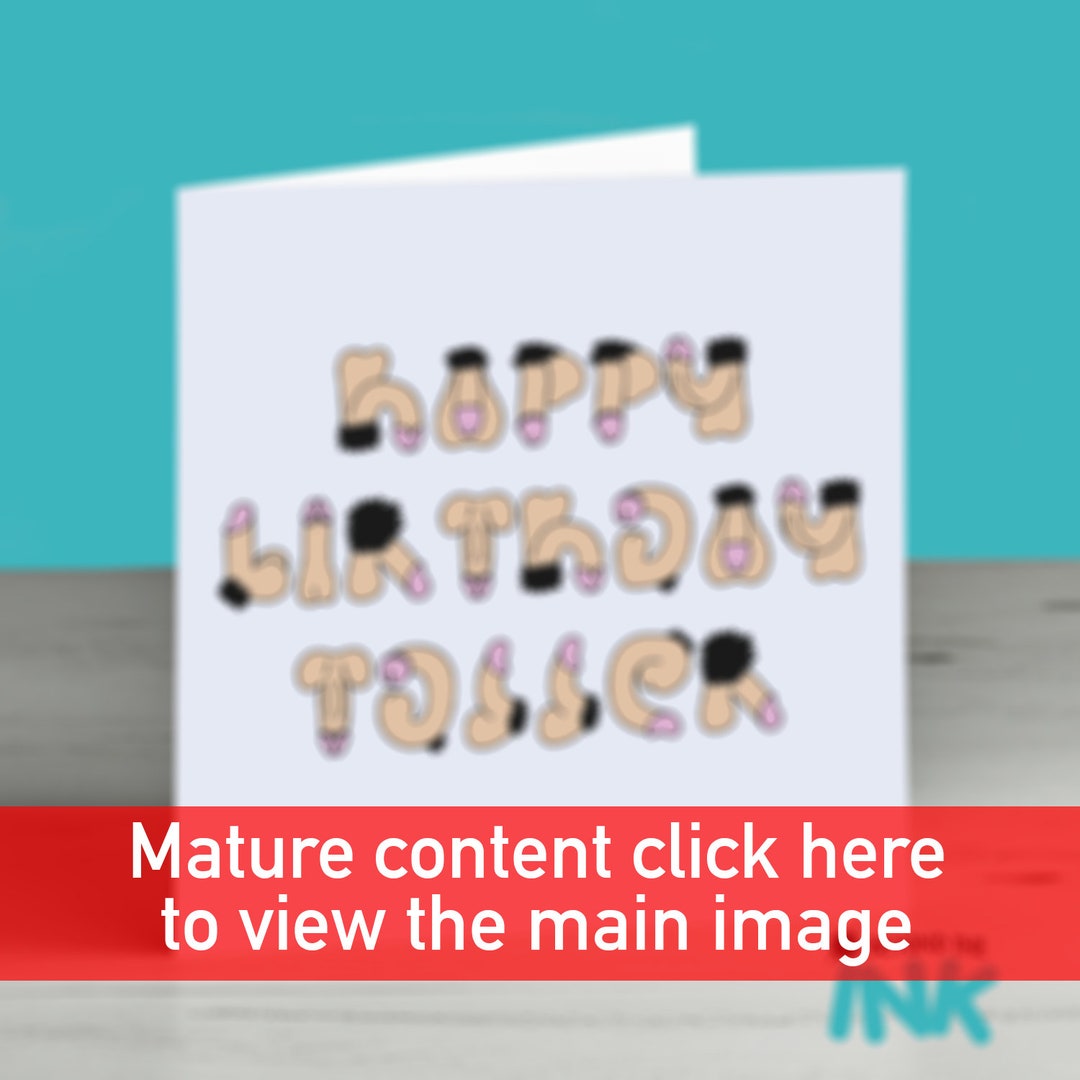 Rude Birthday Card Funny Birthday Card Willy Card Best Friend Tosser ...