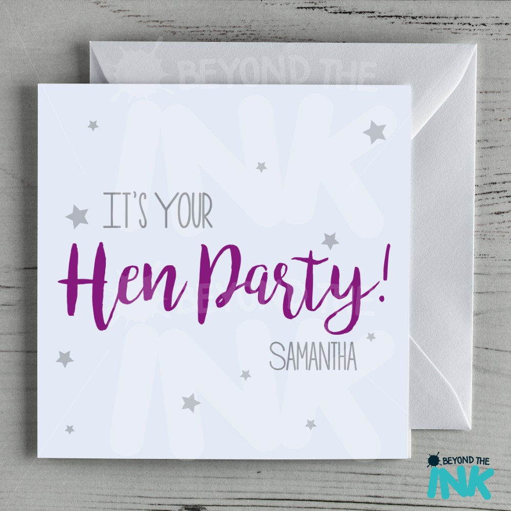 Personalised Hen Party Card Hen Do Card Bride to Be | Etsy