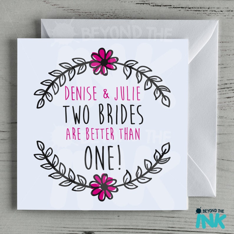 Personalised Lesbian Wedding Card Mrs And Mrs Etsy