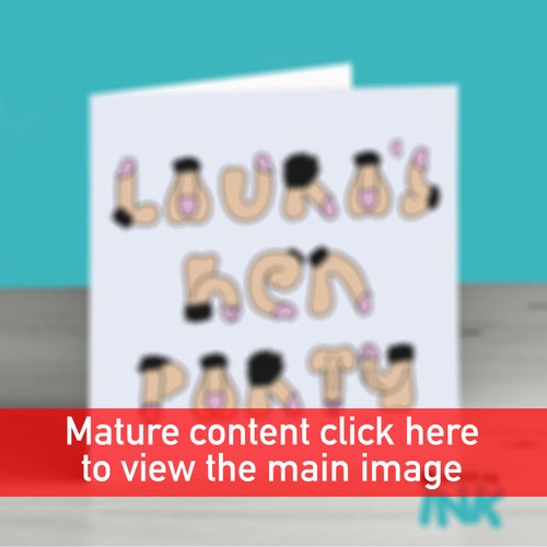 Rude Hen Party Card Funny Hen Party Card Willy Card - Etsy