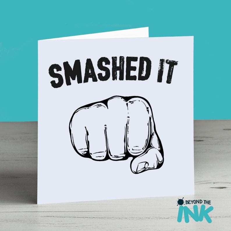 Funny Congratulations Card Smashed It Graduation Card - Etsy New Zealand