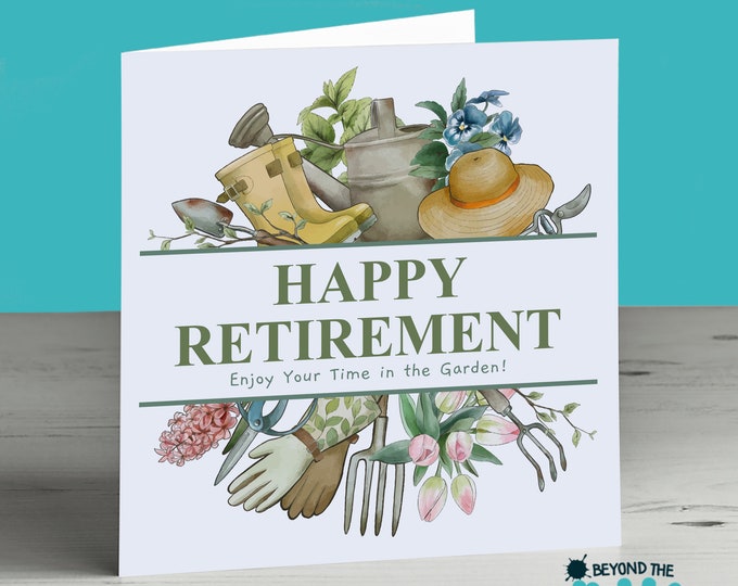 Happy Retirement Card for Gardener, Retire to the Garden - Etsy UK
