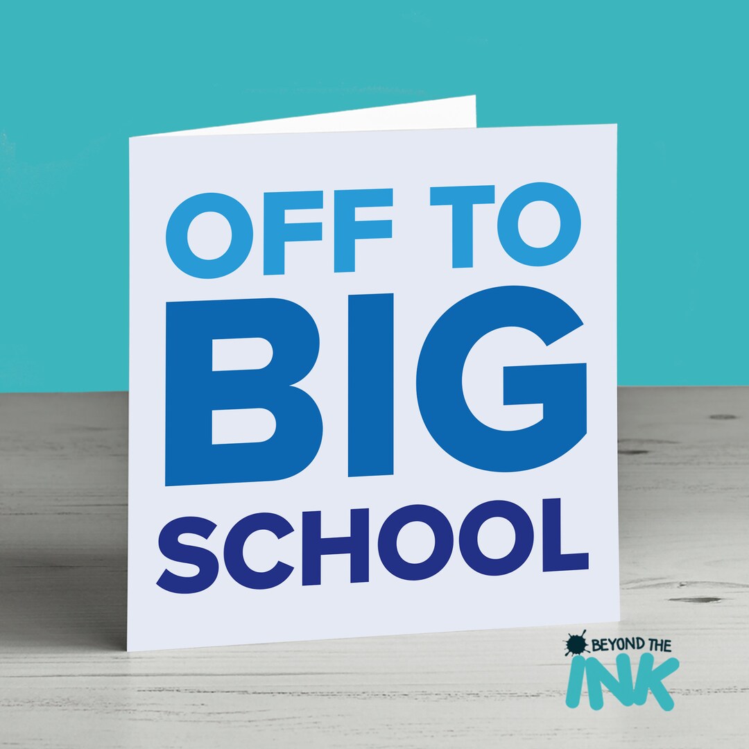 Secondary School Card Starting Secondary School Starting Year 7 High ...
