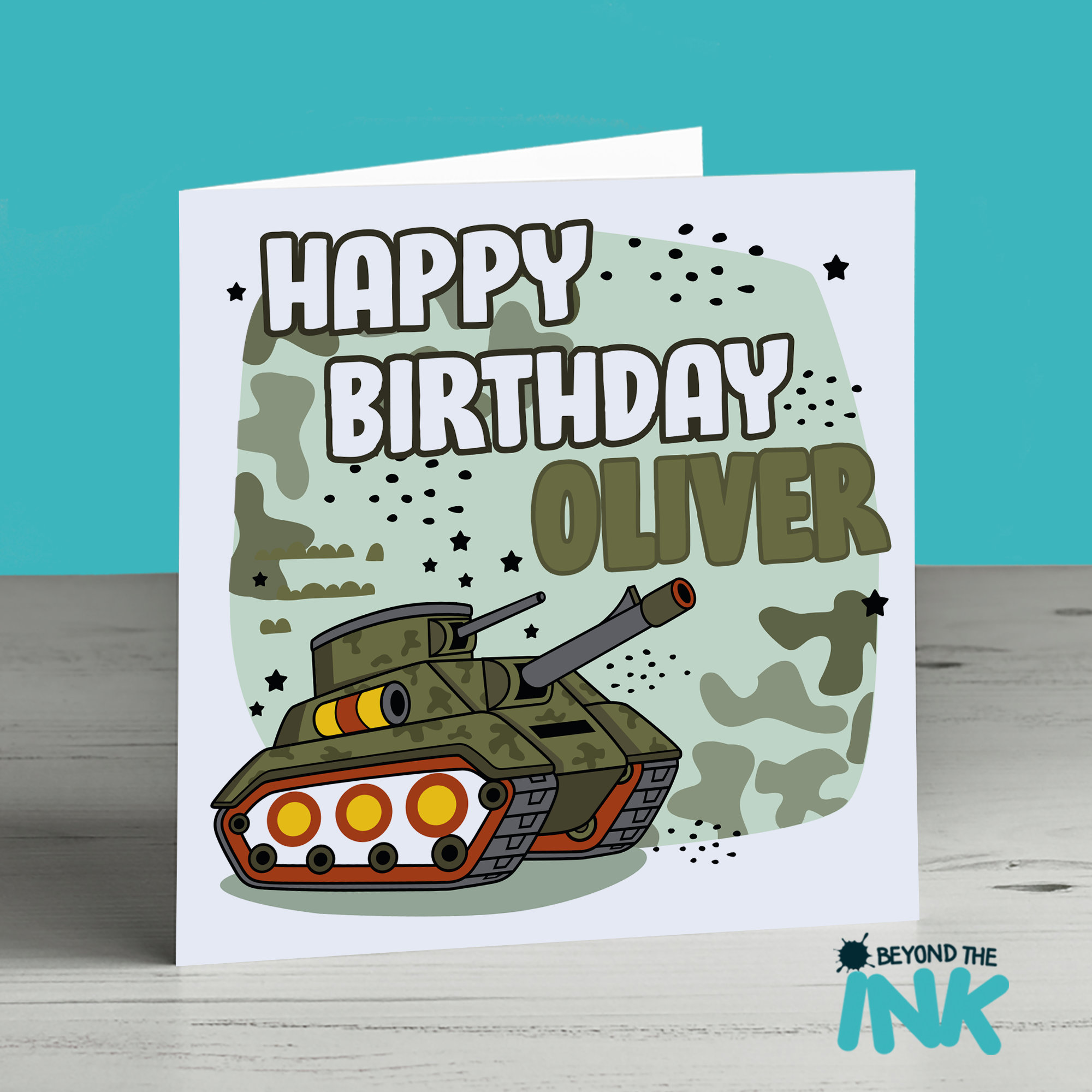Personalised Army Tank Birthday Card Birthday Card for Son - Etsy