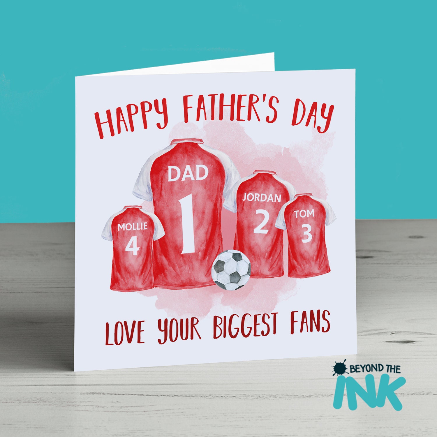 Personalised Father's Day Card Football Card for Daddy - Etsy UK