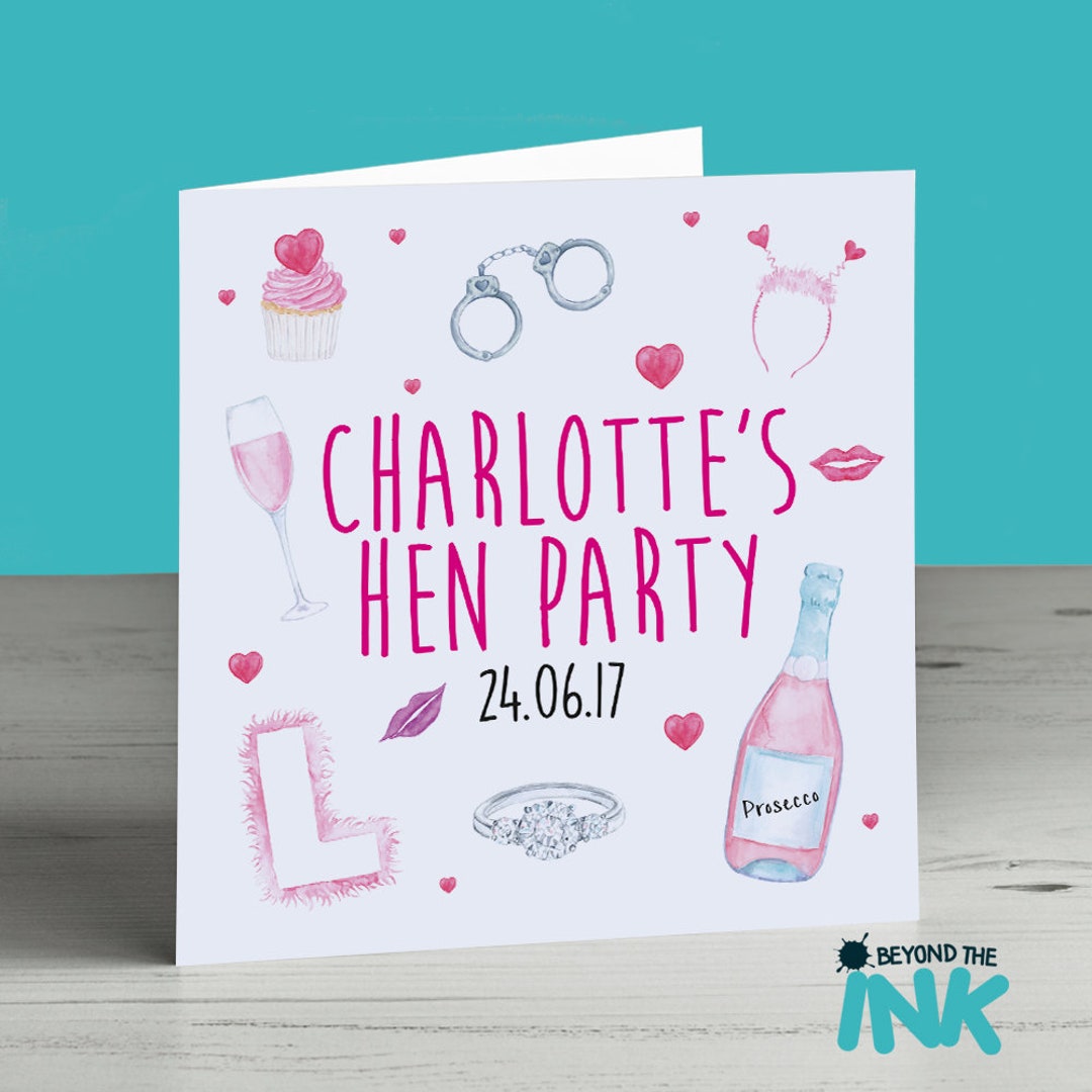 Hen Party Personalised Card Girls Weekend Hen Do Card Bride to Be ...