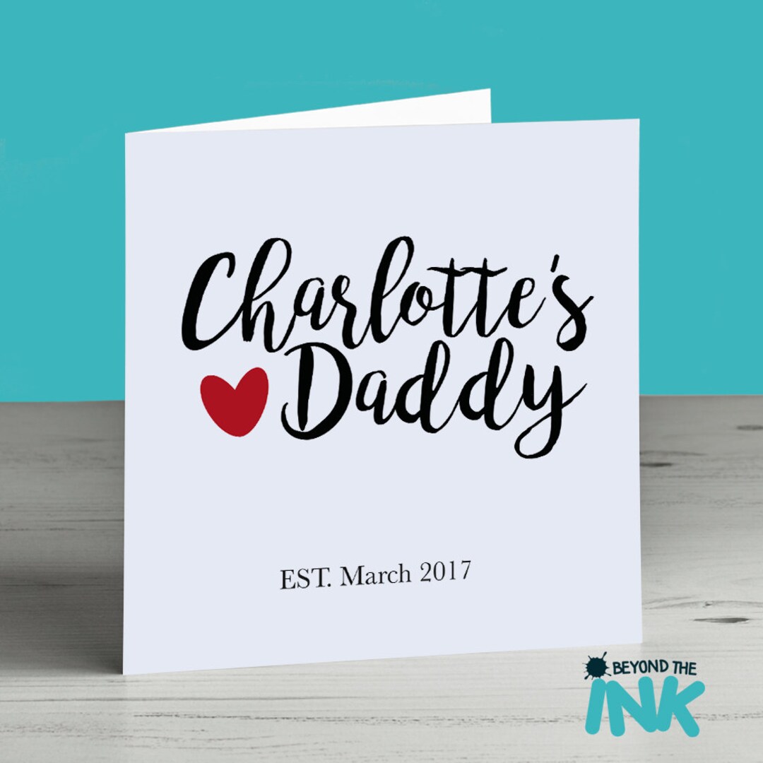 Personalised Father's Day Card 1st Fathers Day Card for Daddy Birthday ...
