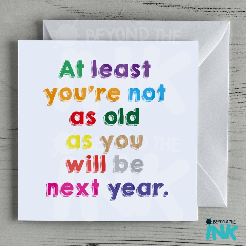 Birthday Card Dry Humour Old Card Brother Sister Friend - Etsy