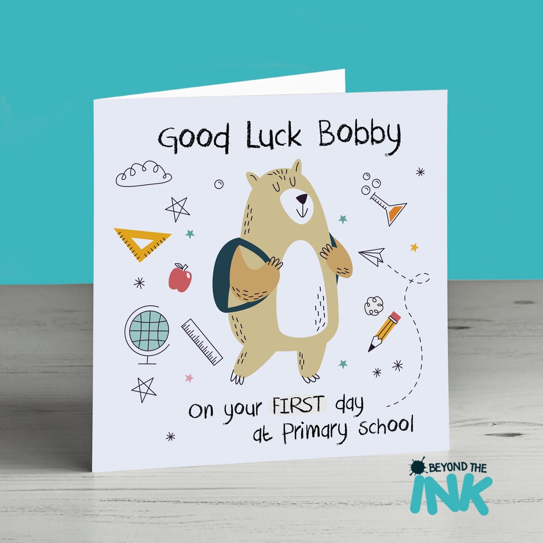 Personalised First Day of School Card - New School Card - Going to ...