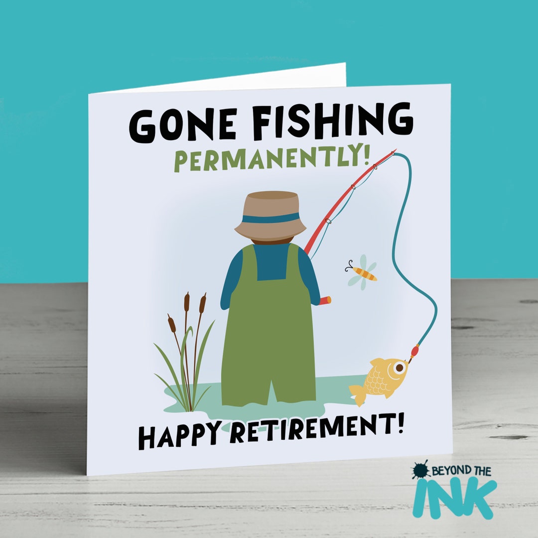 Fishing Retirement Card, Happy Retirement Card for Fisherman ...