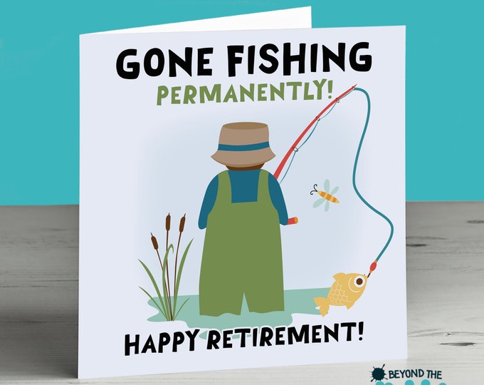 Fishing Retirement Card, Happy Retirement Card for Fisherman ...
