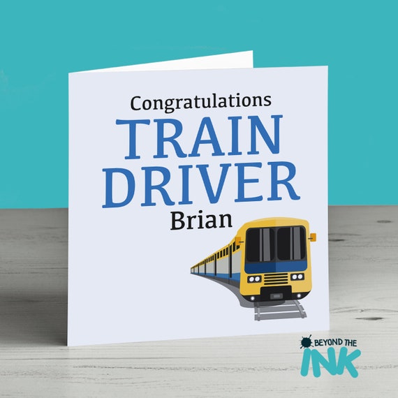 New Job Card for A Train Driver Congratulations | Etsy UK