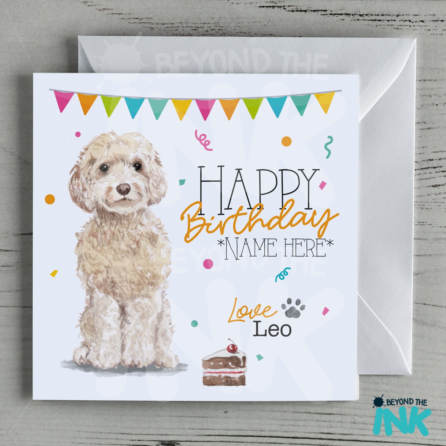 Cockapoo Personalised Birthday Card From the Dog Dog - Etsy