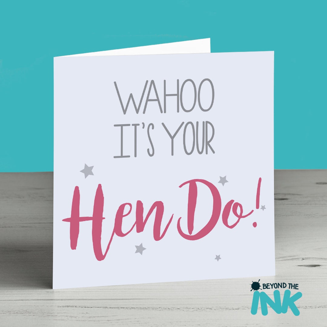 Hen Party Card Happy Hen Do Card Bride to Be Engagement Wedding Hen ...