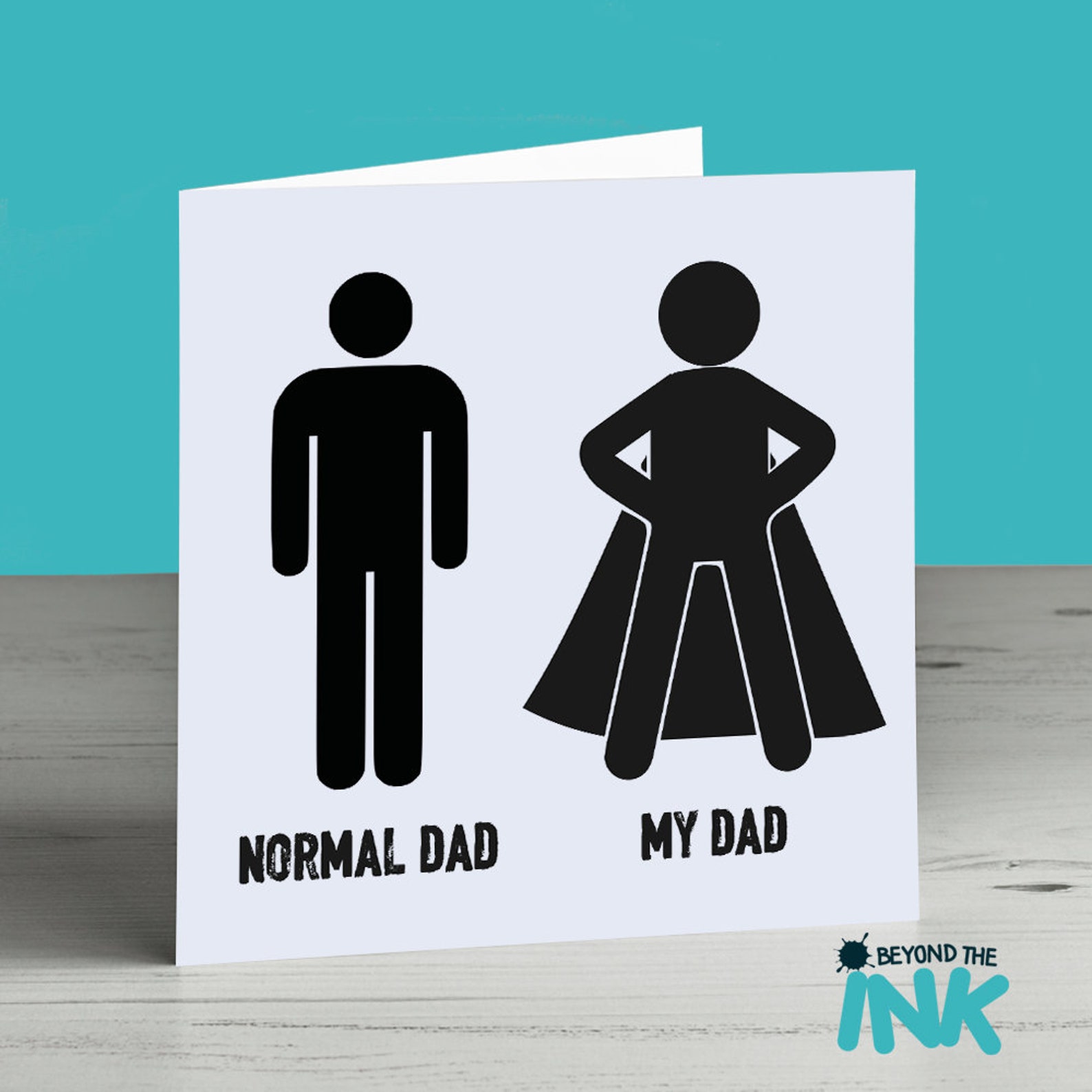 Funny Card for Dad Super Dad Card Birthday Fathers Day - Etsy