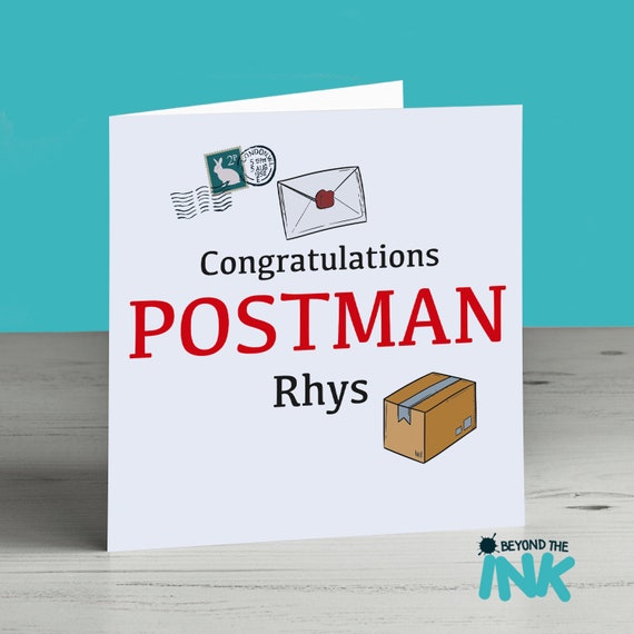 New Job Card for A Postman Congratulations Personalised | Etsy UK