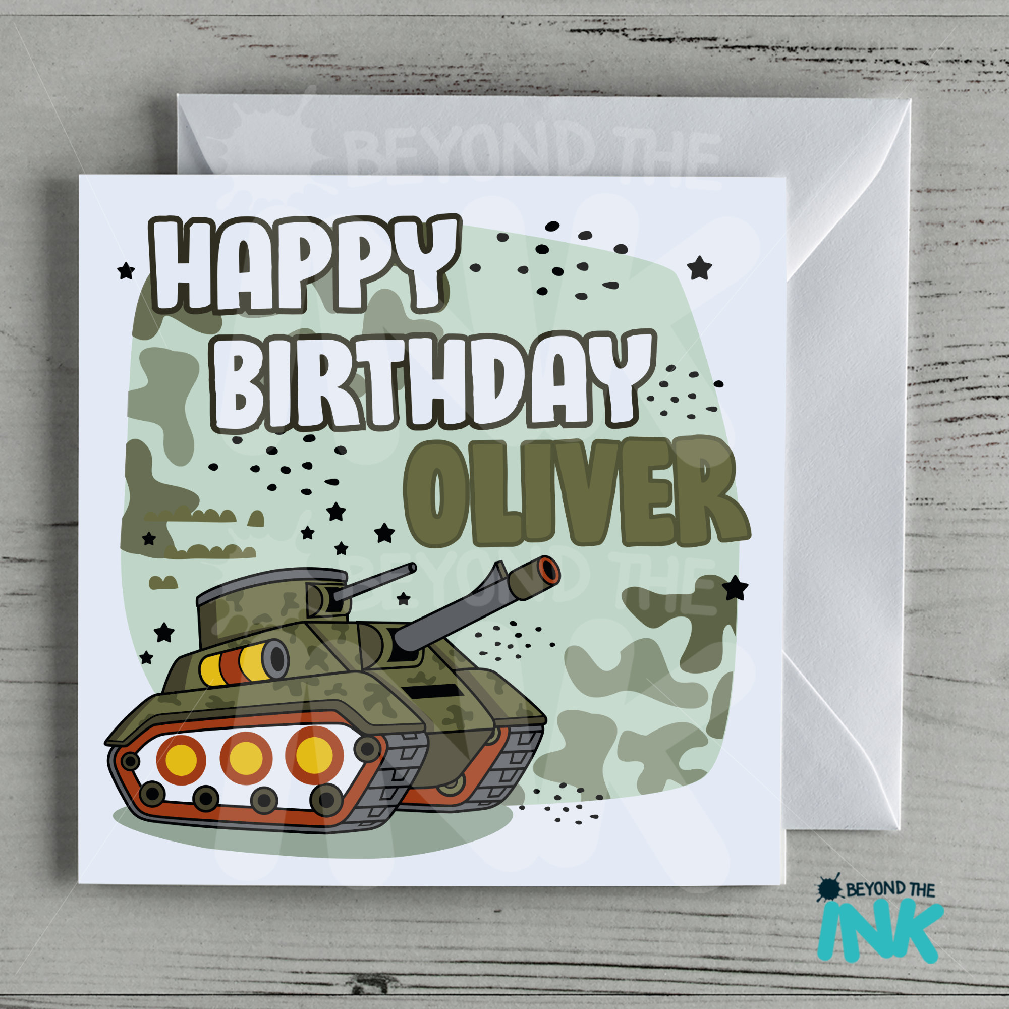 Personalised Army Tank Birthday Card Birthday Card for Son - Etsy