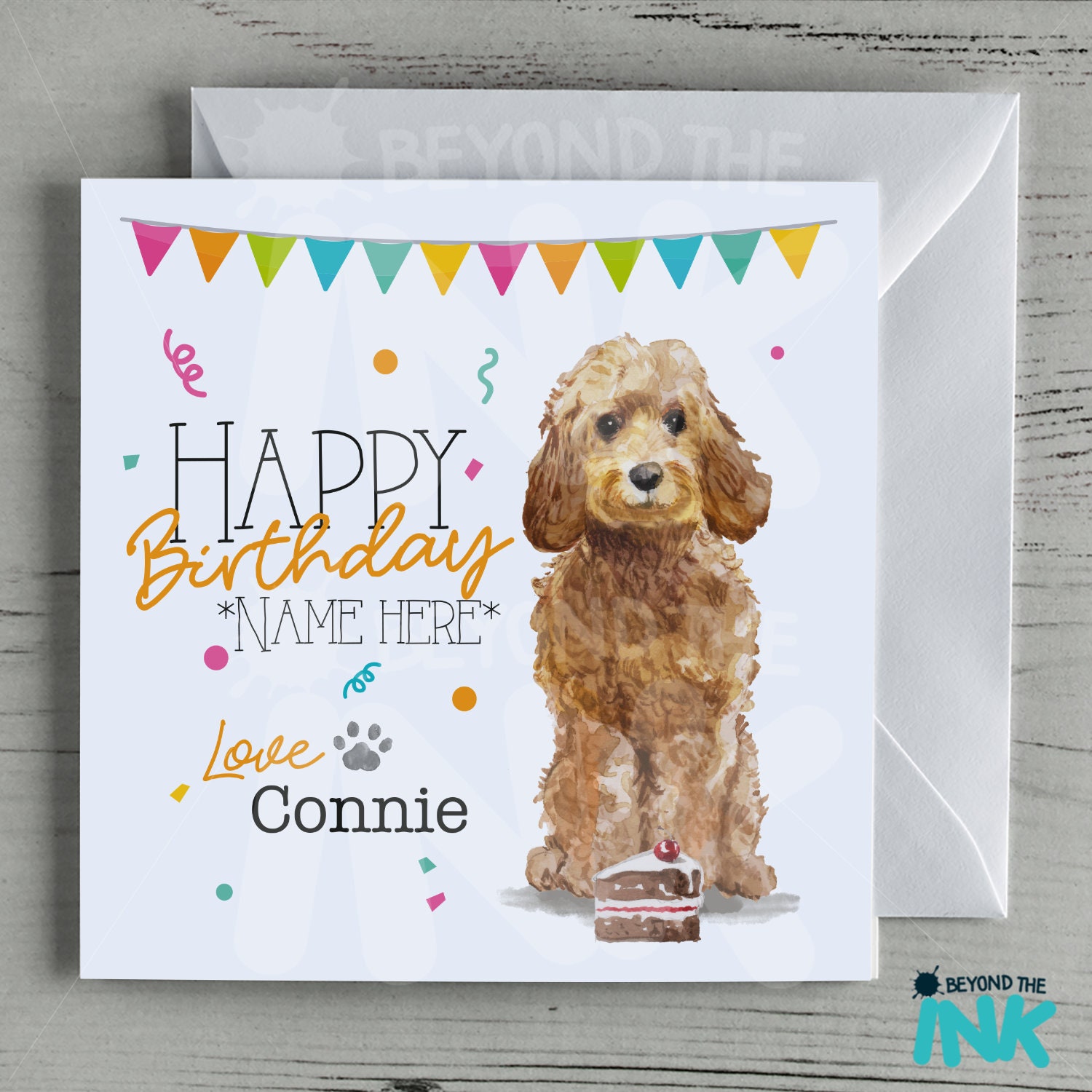 Cockapoo Personalised Birthday Card From the Dog Dog - Etsy UK