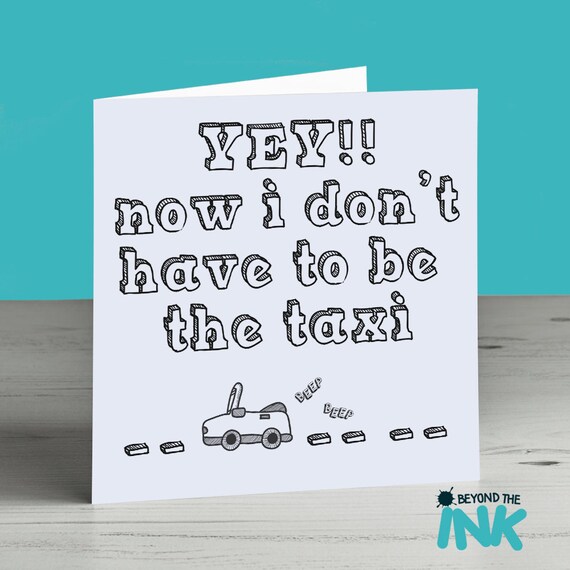 Funny Passed Driving Test Card New Driver Card Well Done - Etsy