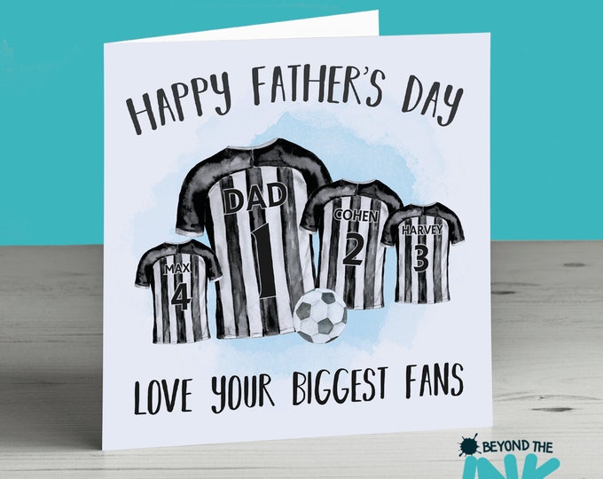 Football Father's Day Card - Personalised Football Card for Dad Grandad ...